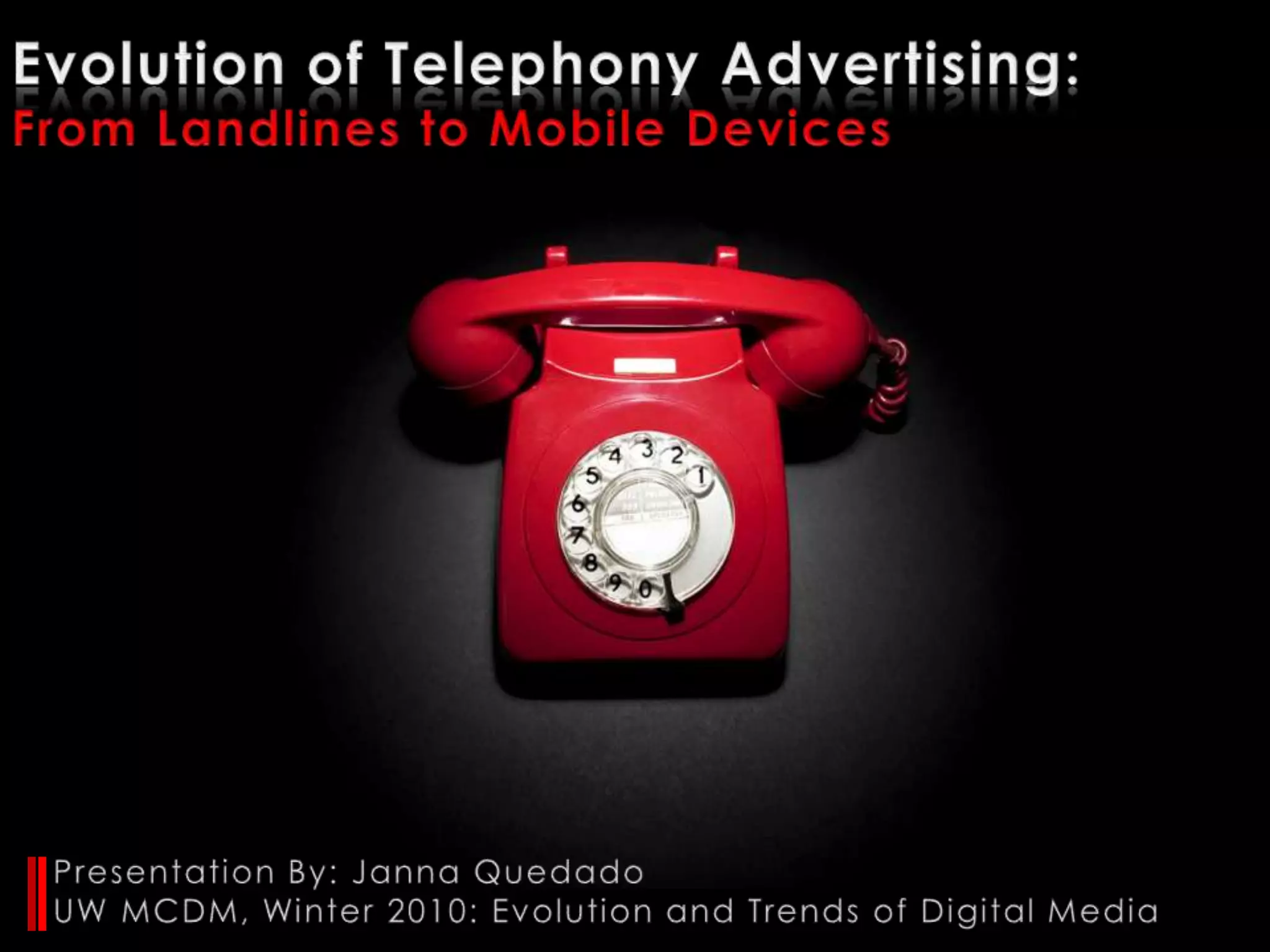 Evolution Of Telephony Advertising From Landlines To Mobile Devices | PPTX