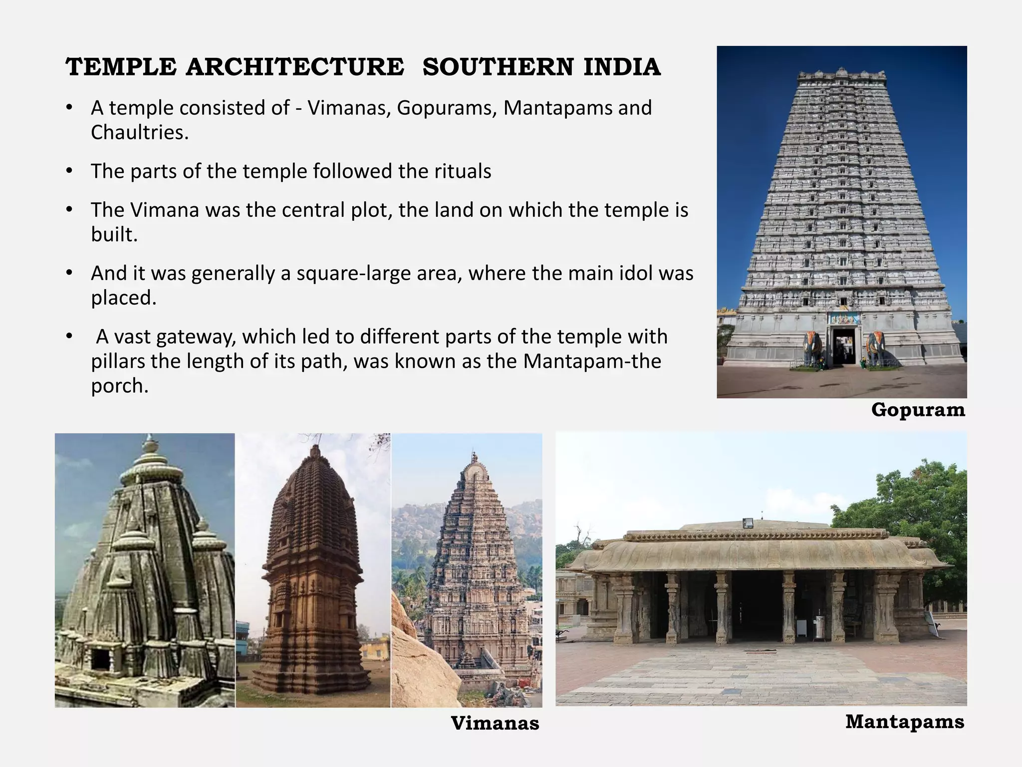 History of Architecture - Evolution of Temples - Southern India | PDF