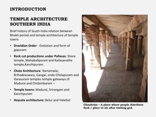History of Architecture - Evolution of Temples - Southern India | PDF