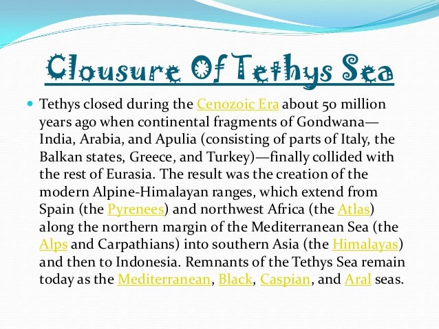 Evolution of tethys sea