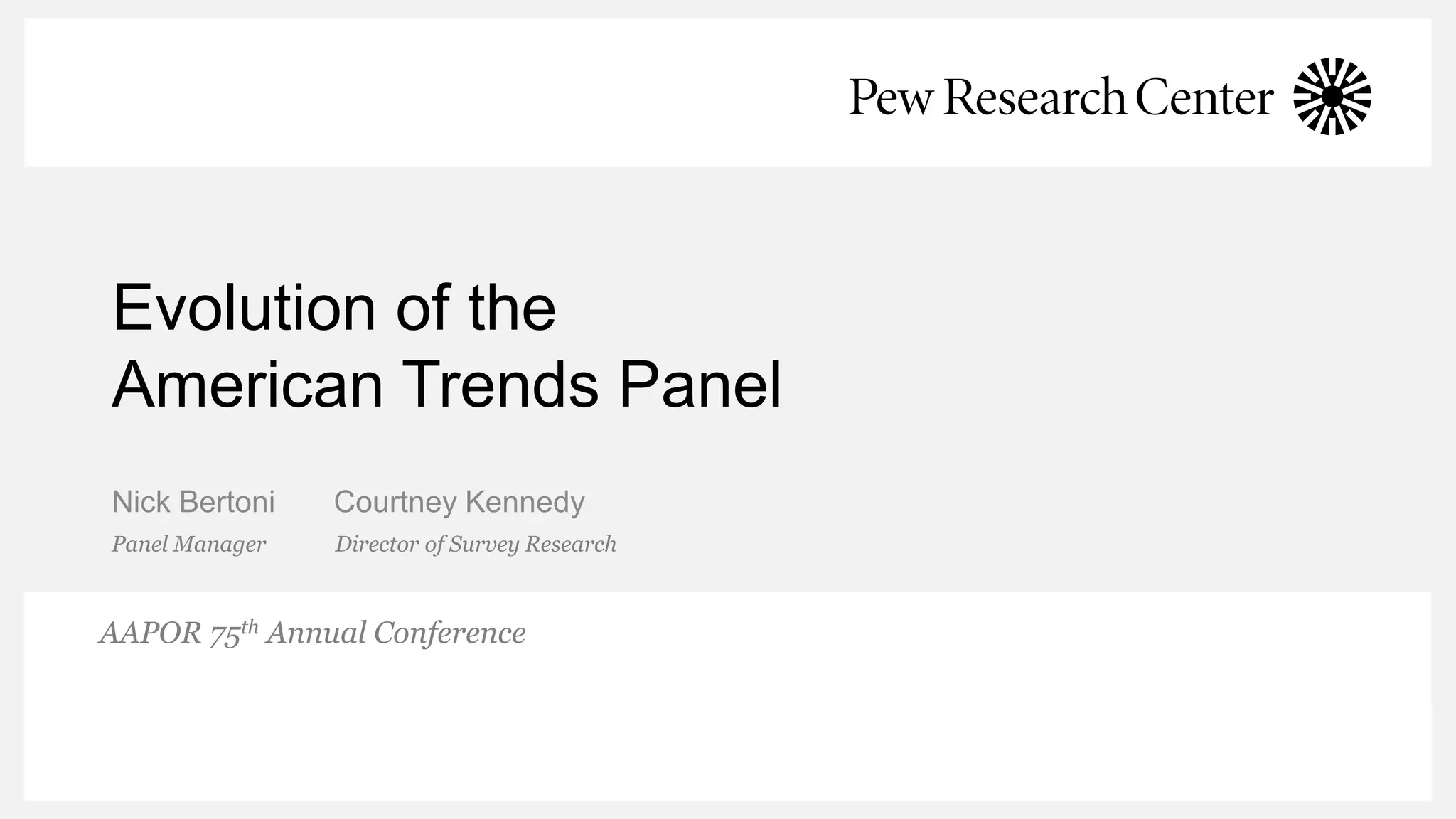 Evolution of the American Trends Panel | PPTX