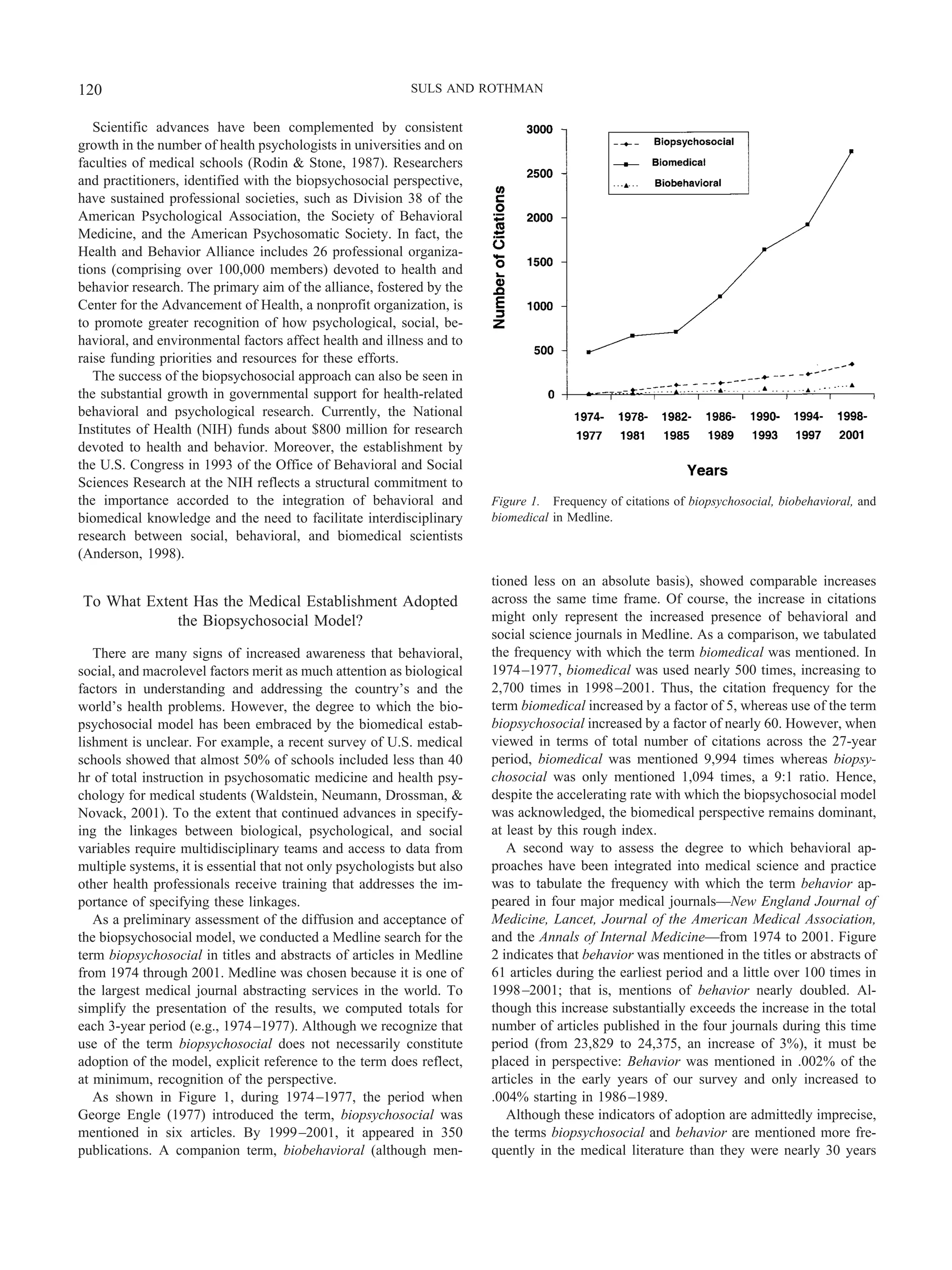 Evolution of the biopsychosocial model: prospects and challenges for ...