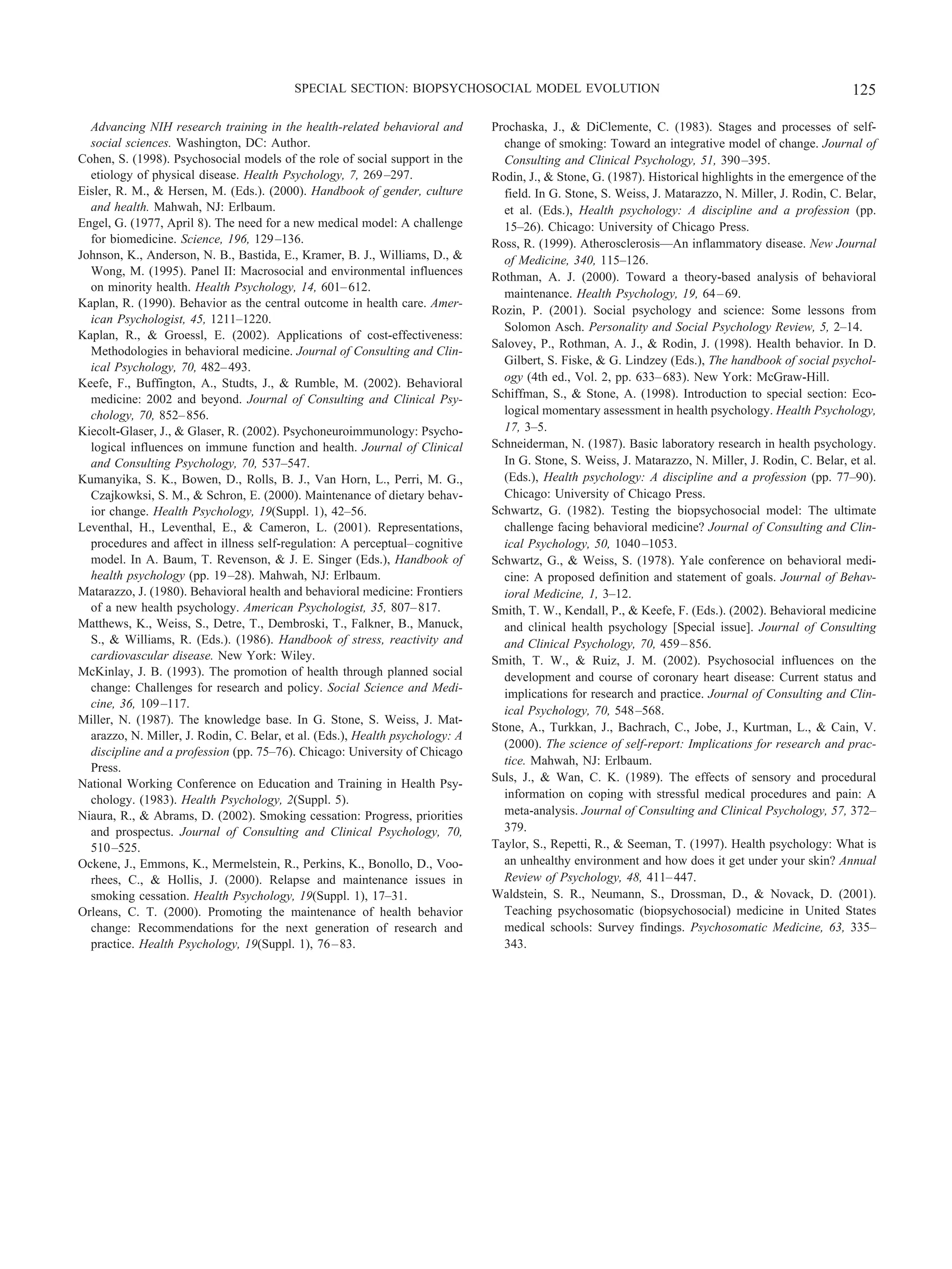 Evolution of the biopsychosocial model: prospects and challenges for ...