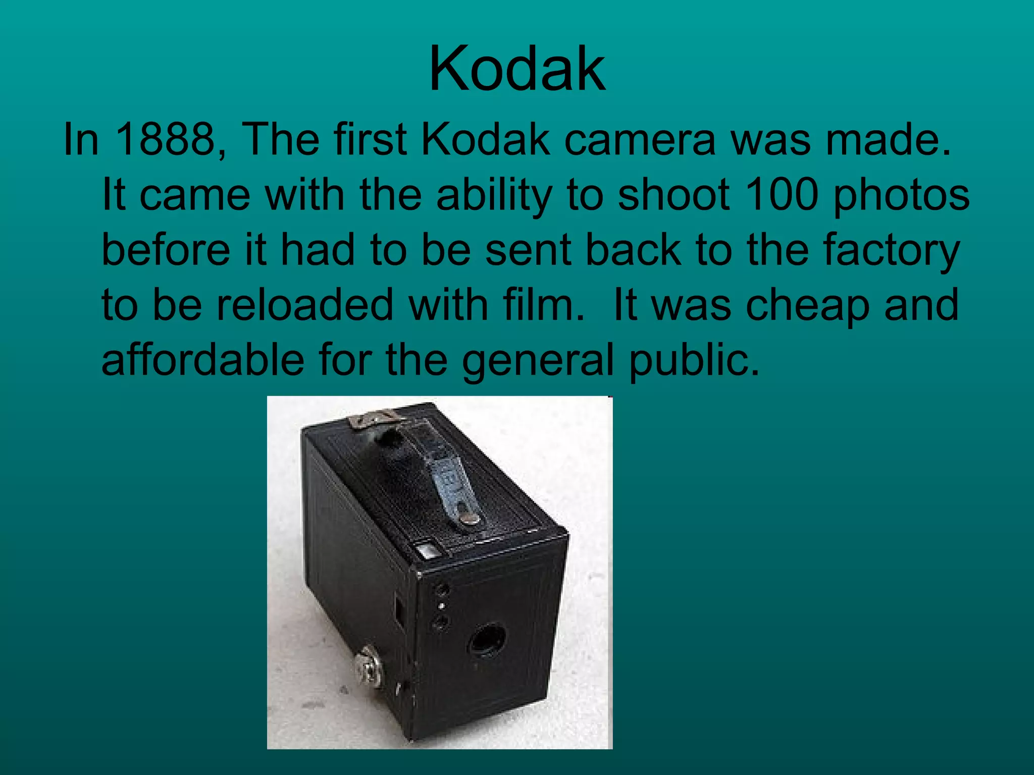 Evolution of the camera | PPT