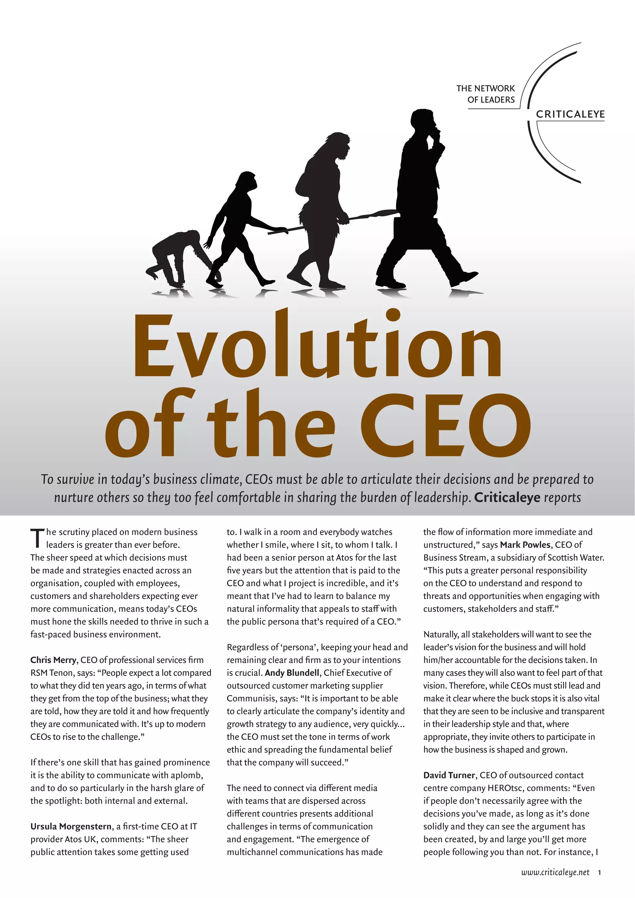 Evolution of the ceo | PDF