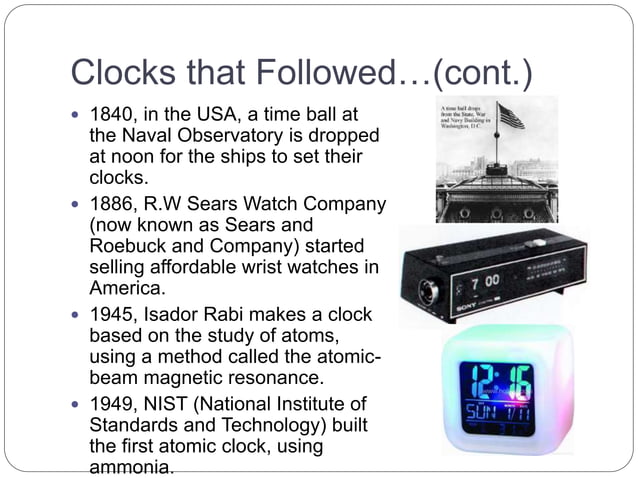 Evolution of the clock | PPT