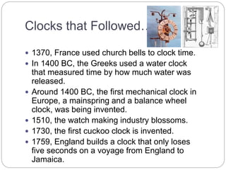Evolution of the clock | PPTX