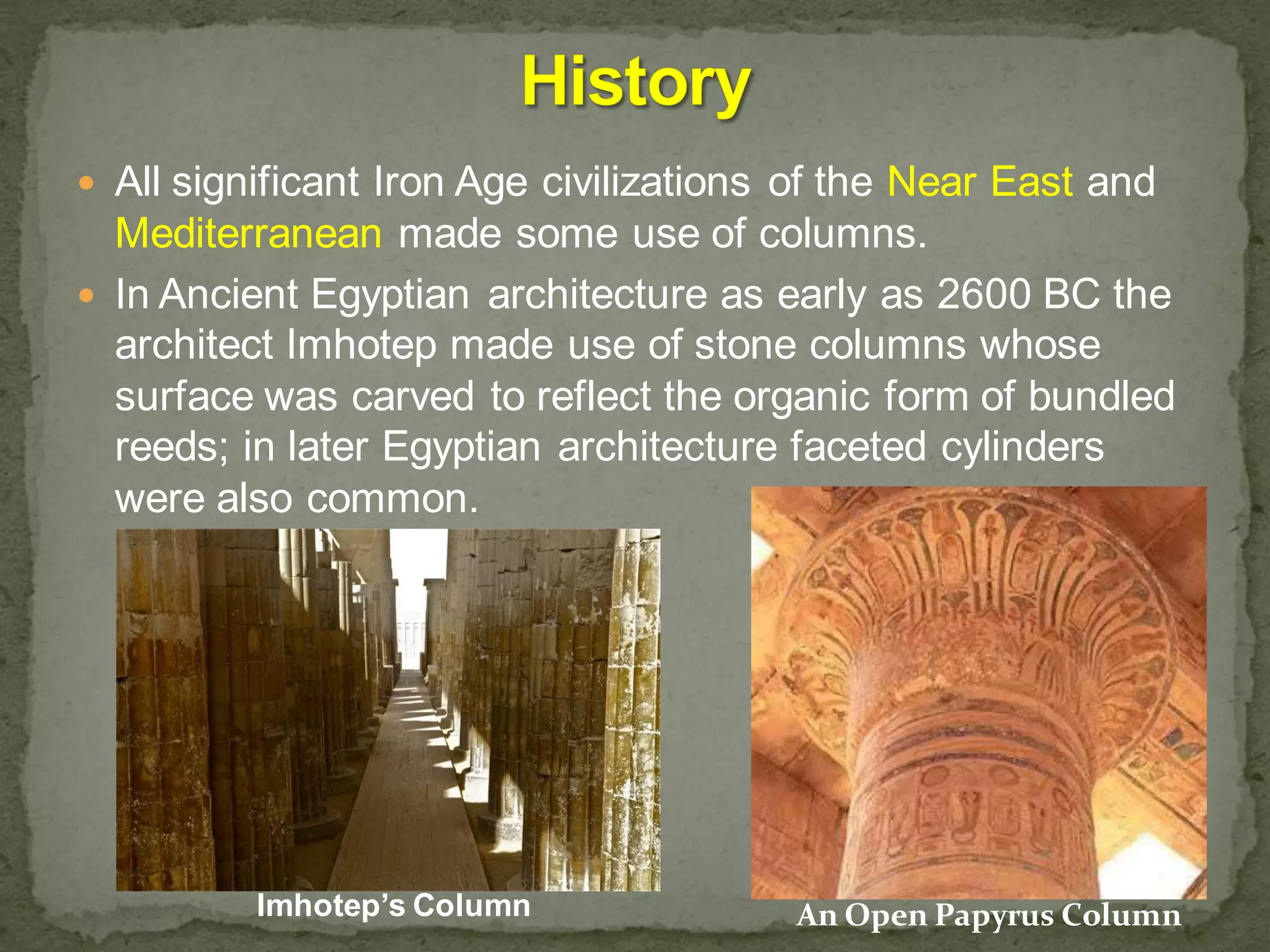 Evolution of the columns | PDF