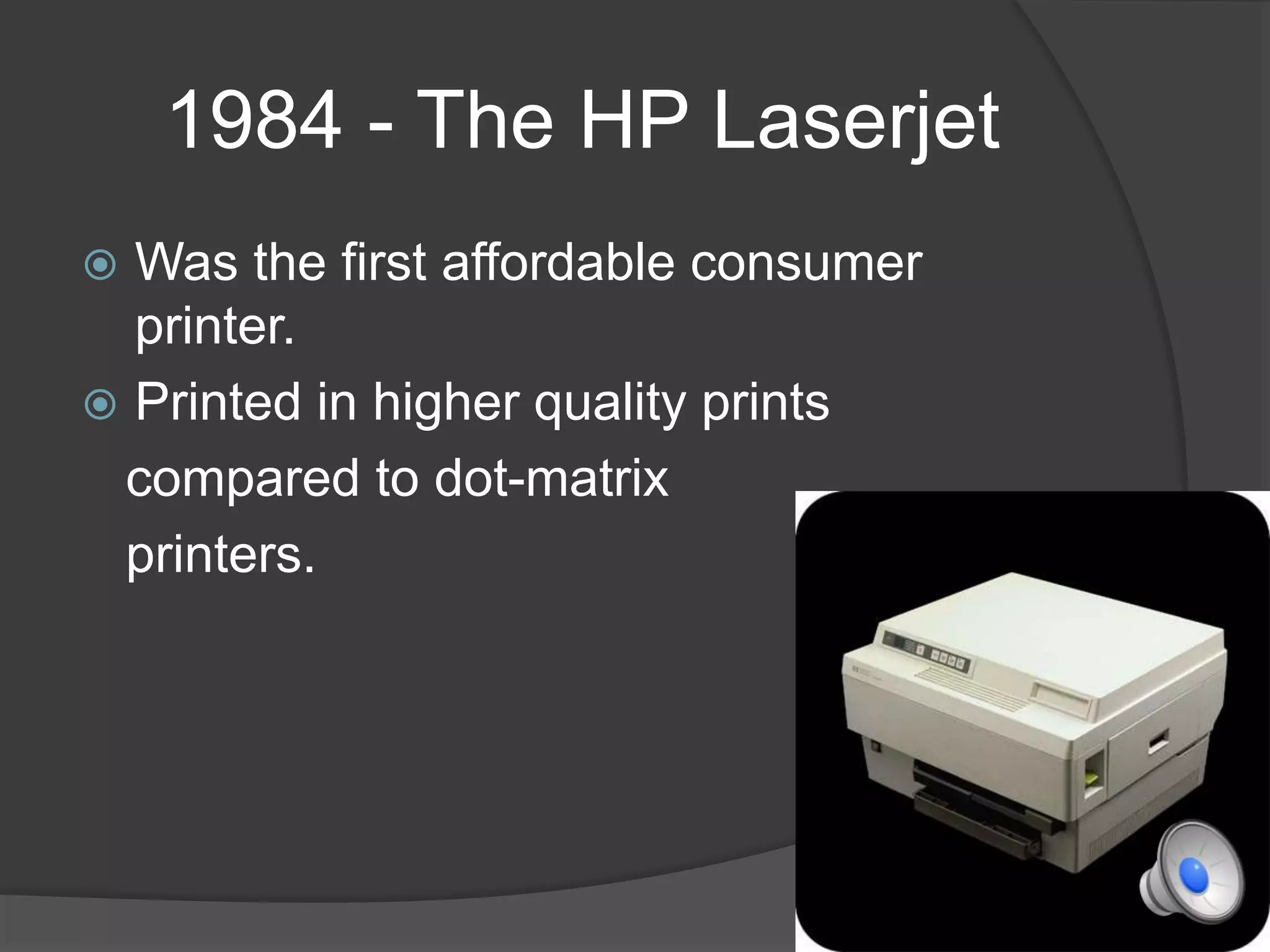 Evolution of the computer printer | PPTX
