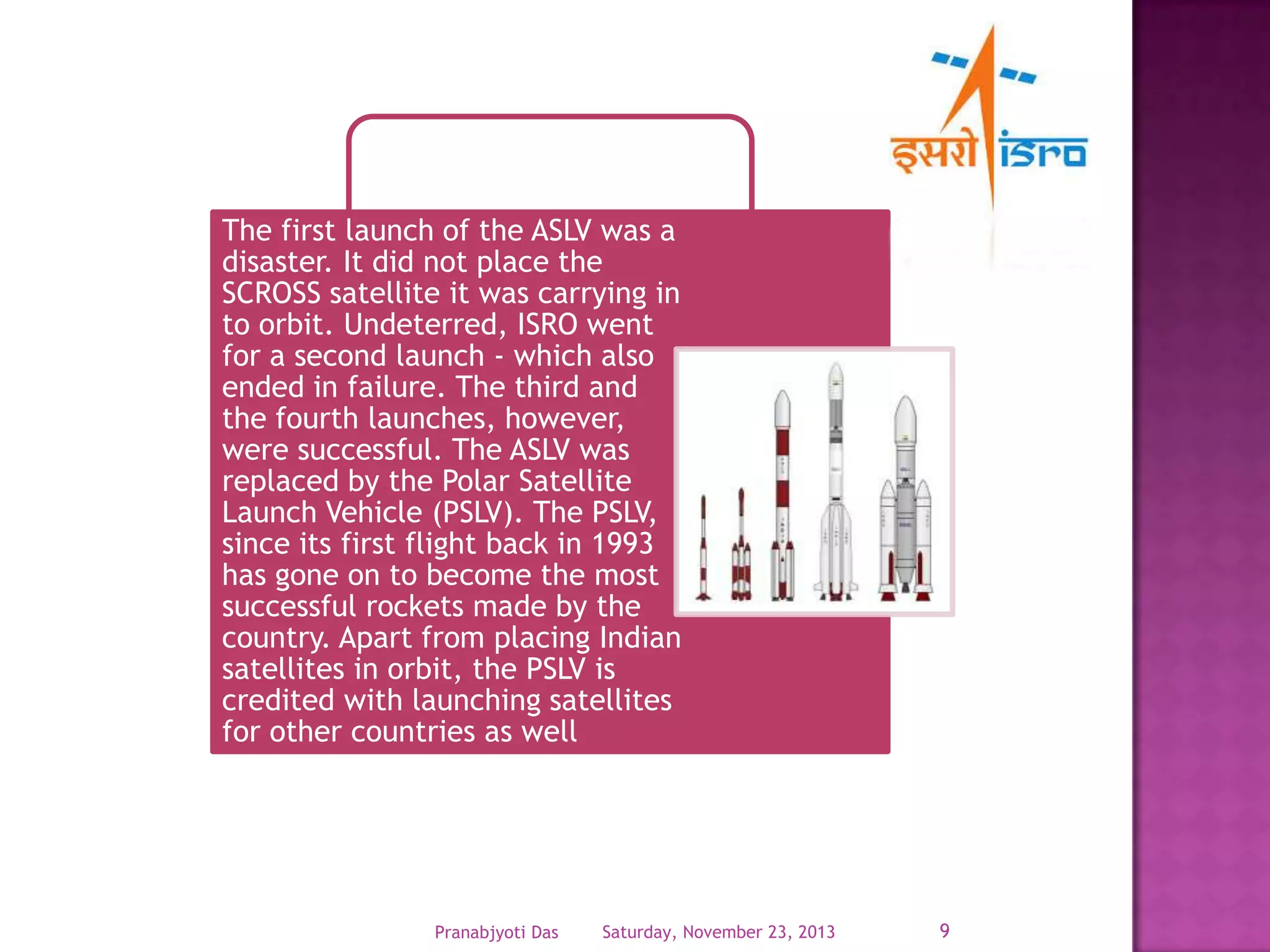 Evolution of the indian space age | PPTX