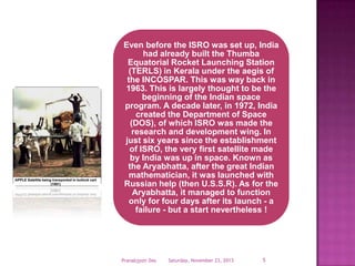 Evolution of the indian space age | PPTX