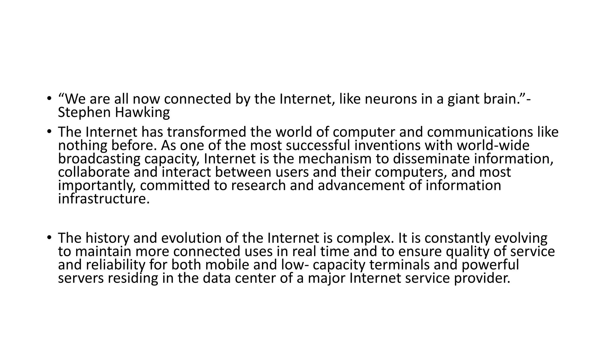 Evolution of the internet | PPT