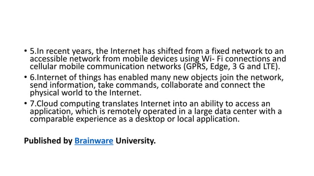 Evolution of the internet | PPT