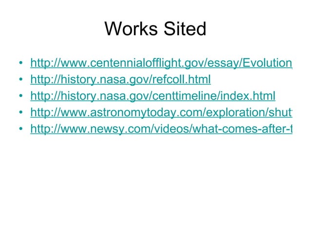 Evolution of the modern day space shuttle | PPT