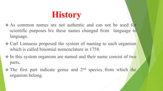 Evolution of theory of nomenclature | PPTX