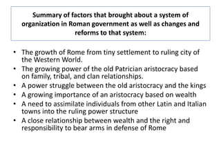 Evolution of the roman government during the early | PPTX | Genealogy ...