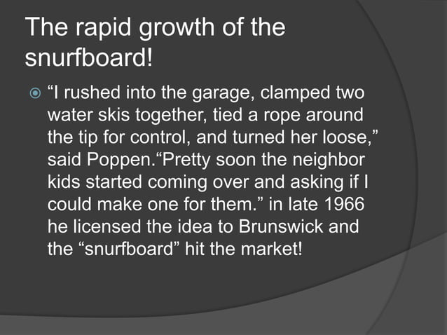 Evolution of the snowboard | PPTX