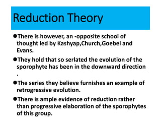 Evolution of the sporophyte in brophytes | PPT