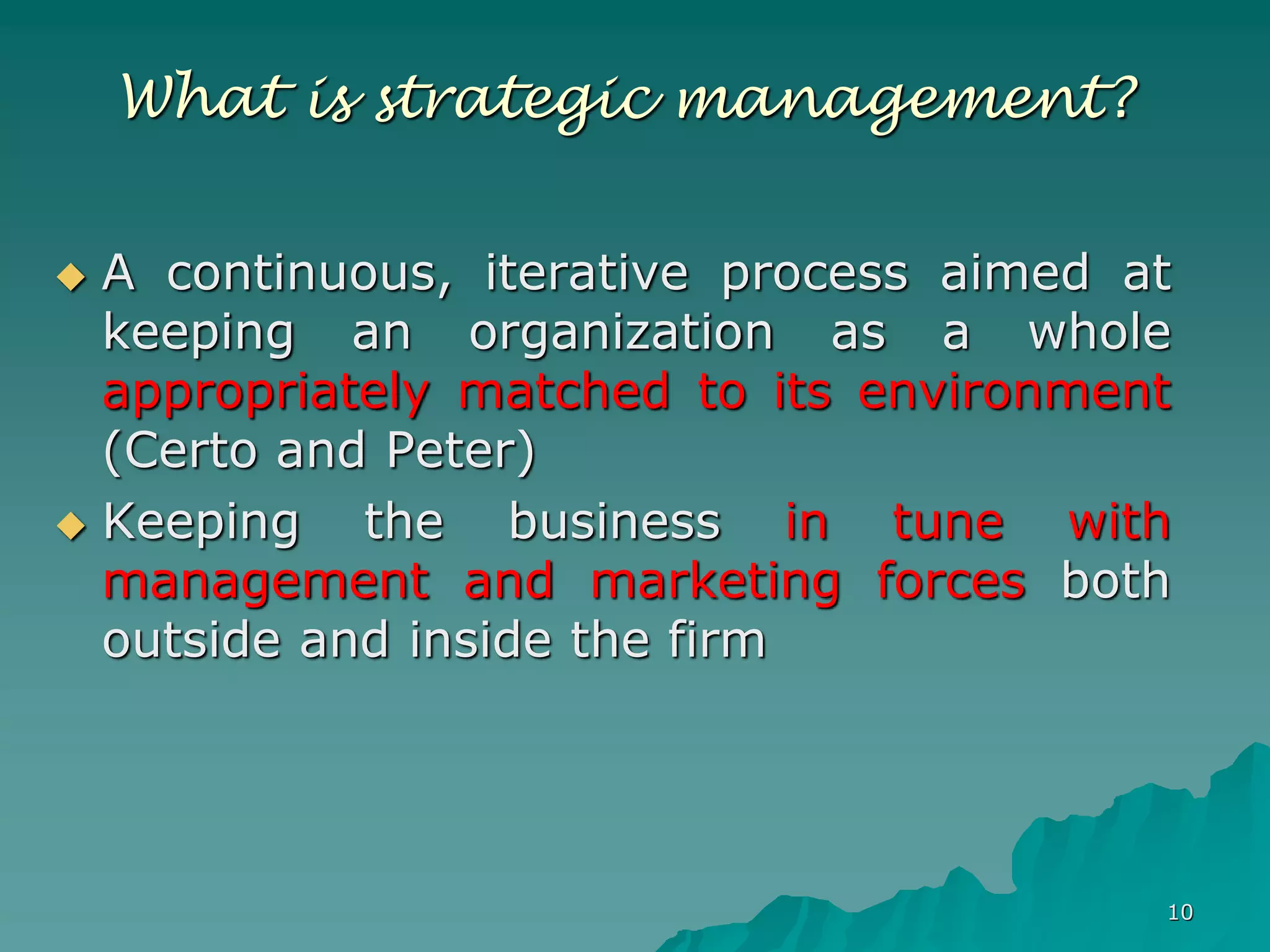 Evolution of the strategic management | PPTX
