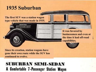 Evolution of the suv | PPTX