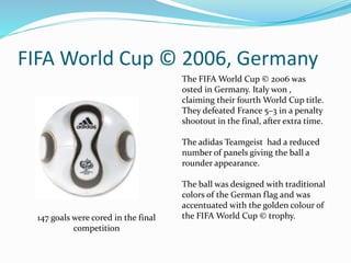 Evolution of the world cup soccer ball | PPTX