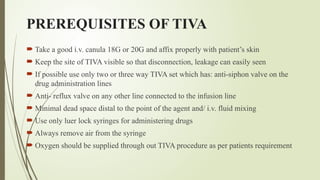 evolution of tiva and general anaesthesia | PPTX