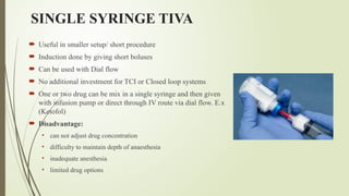 evolution of tiva and general anaesthesia | PPTX