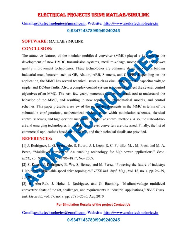 Evolution of topologies, modeling, control schemes, and applications of modular multilevel ...