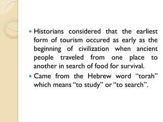 Evolution of tour guiding | PDF
