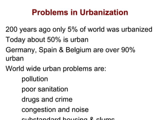 Evolution of Town, Cities and Urban: World Perspective | PPSX
