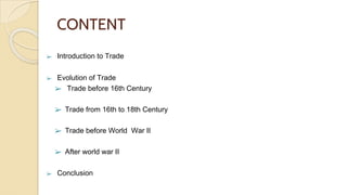 Evolution of trade | PDF