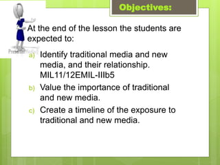 EVOLUTION OF TRADITIONAL AND NEW MEDIA.pptx | Technology & Computing