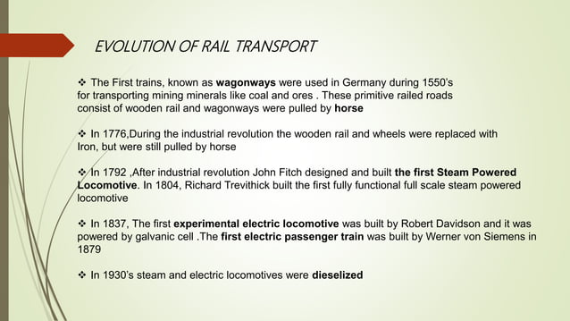 Evolution of Rail Transport in India | PPTX | Rail Travel | Travel Type