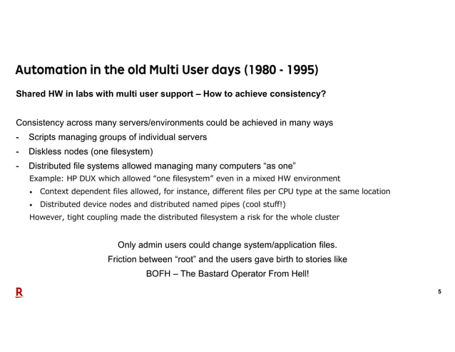 Evolution of unix environments and the road to faster deployments | PPT