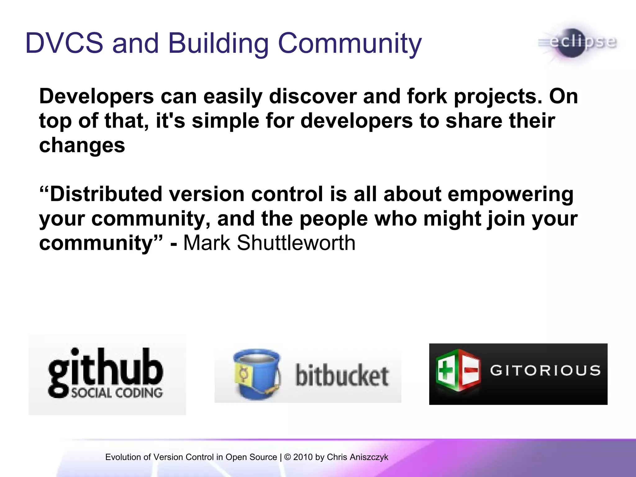 Evolution of Version Control In Open Source | ODP