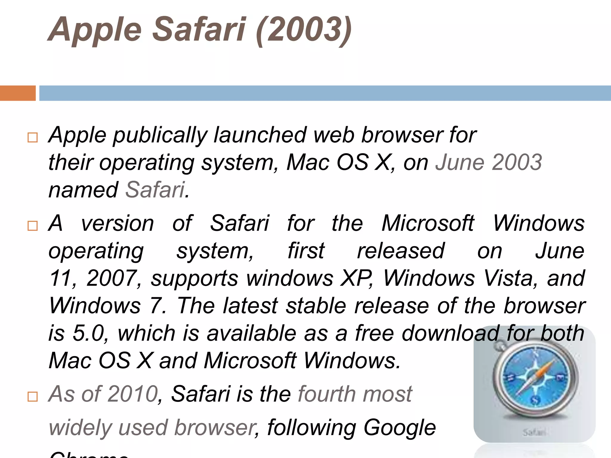 Evolution of web browsers ppt | PPTX