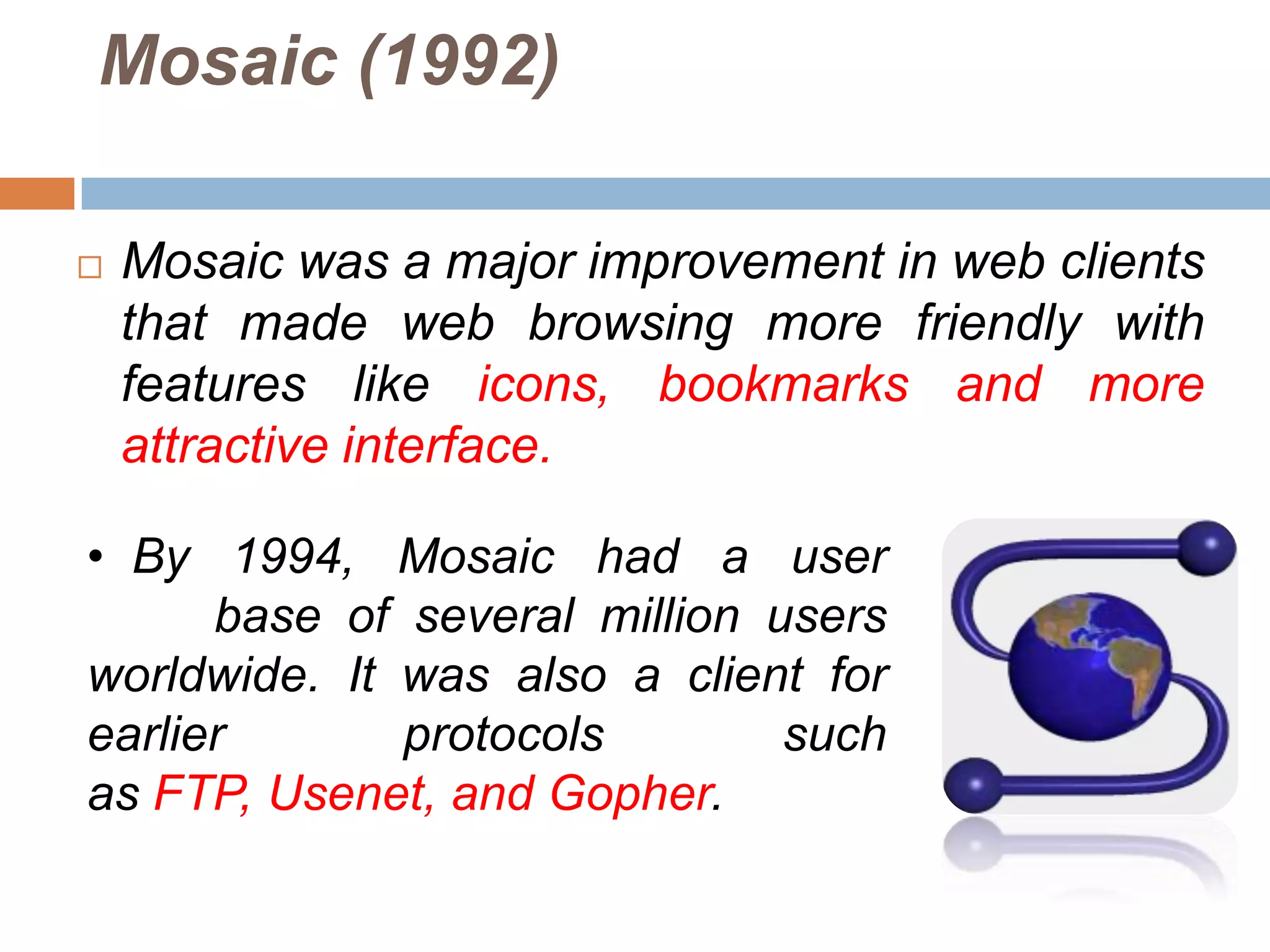 Evolution of web browsers ppt | PPTX
