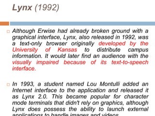 Evolution of web browsers ppt | PPTX