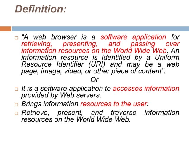 Evolution of web browsers ppt | PPTX