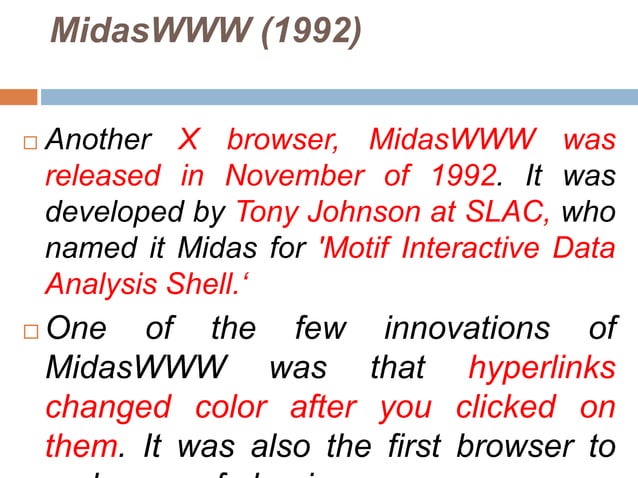 Evolution of web browsers ppt | PPTX