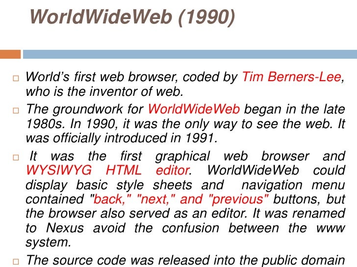 Evolution of web browsers ppt