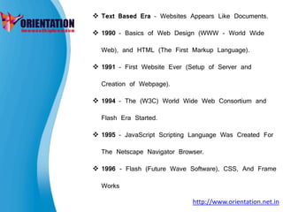 Evolution of web design | PDF | Web Development | Internet