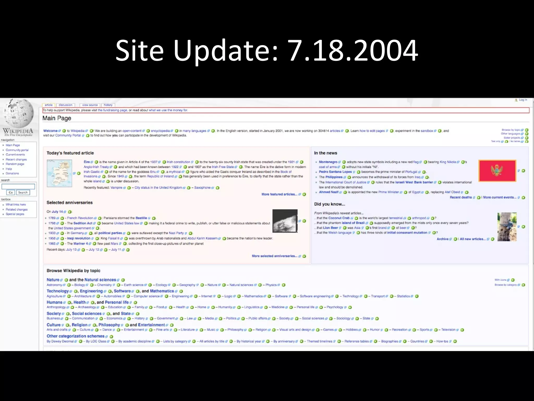 Evolution Of Wikipedia.Org Website | PPT
