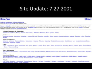 Evolution Of Wikipedia.Org Website | PPT