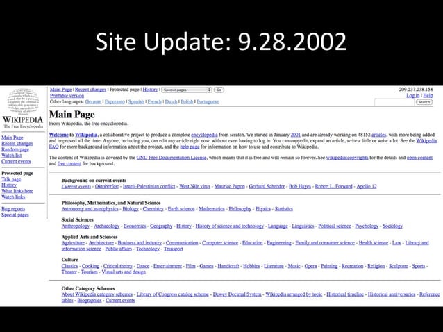 Evolution Of Wikipedia.Org Website | PPT