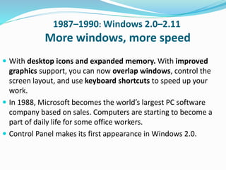Evolution of windows | PPTX