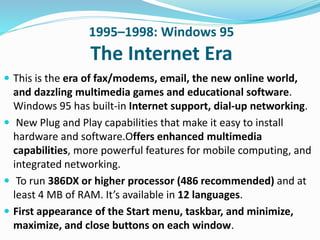 Evolution of windows | PPTX