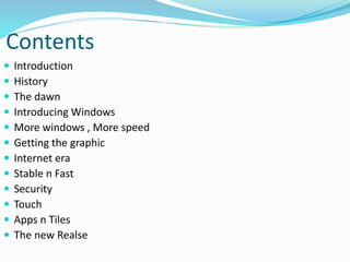 Evolution of windows | PPTX
