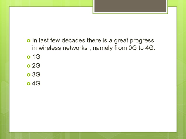 Evolution of wireless generations | PPT
