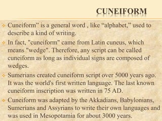 Evolution of Writing- Egyptians vs sumerians.pptx